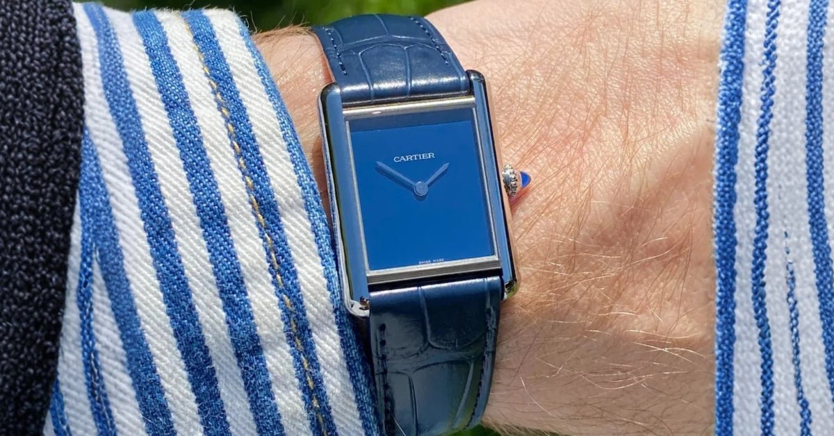 Cartier Tank Must Blue WSTA0055 Strap Guide and Leather Strap Sizes
